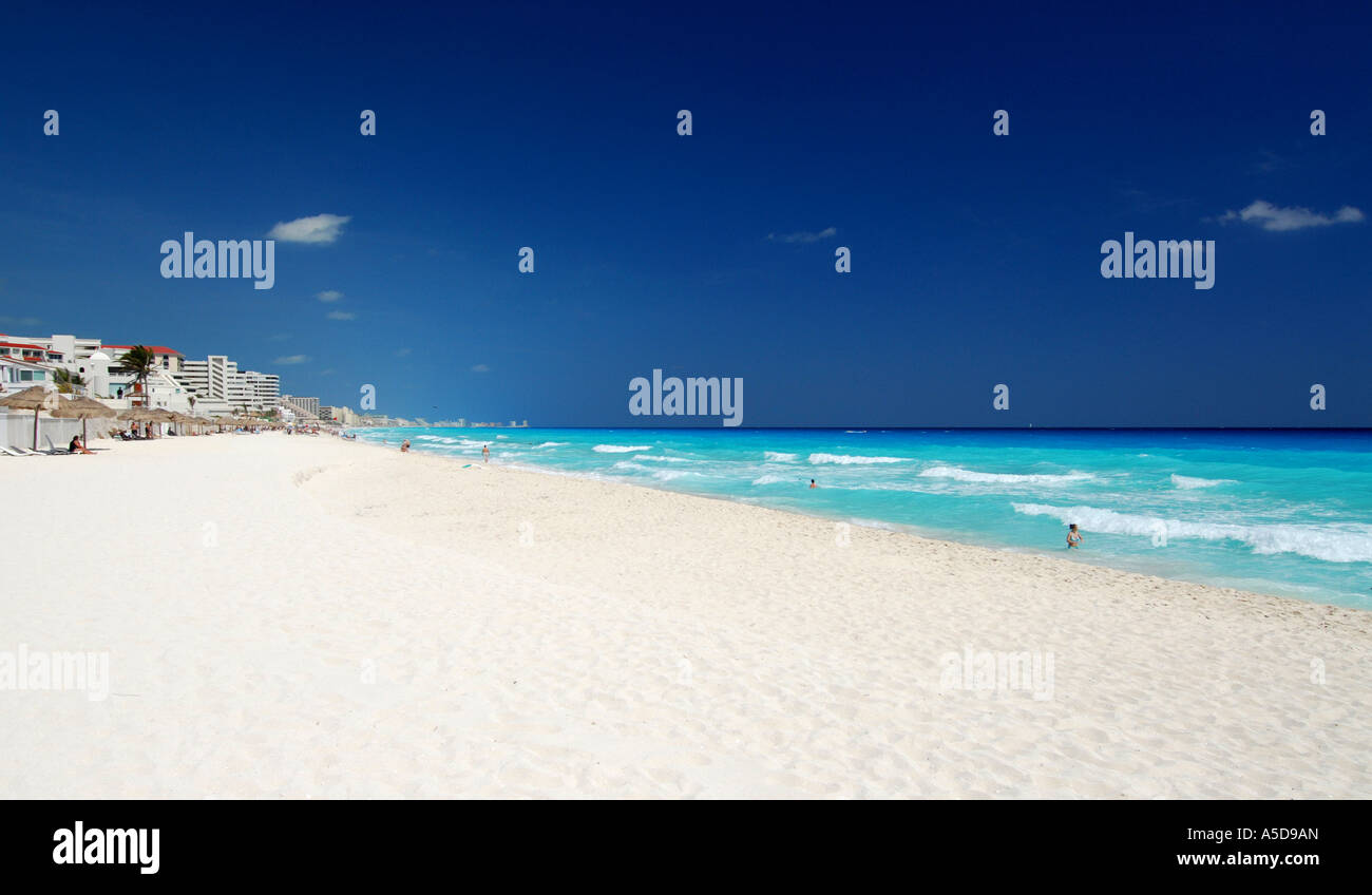 Beach south of the hotel zone Cancun Yucatan peninsular Mexico Stock ...