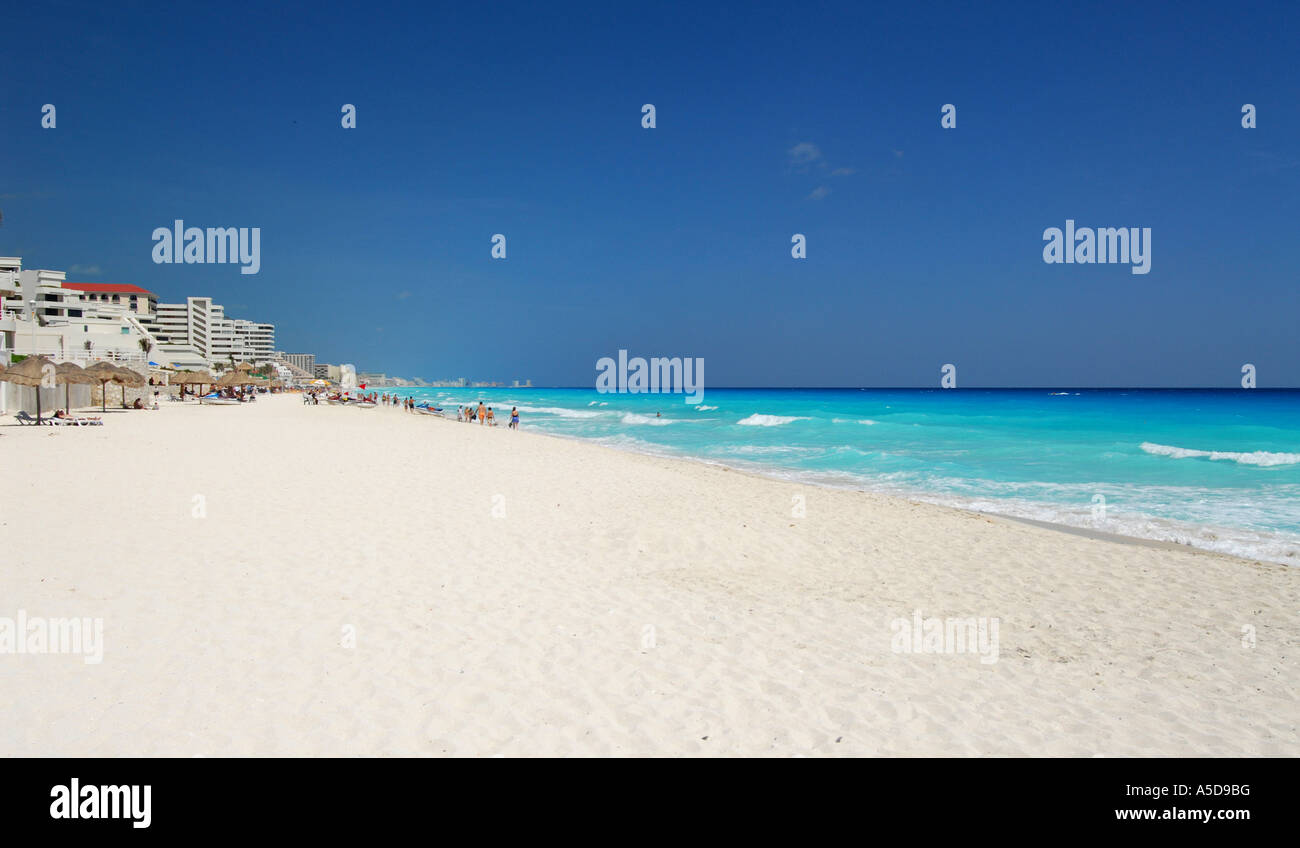 Beach south of the hotel zone Cancun Yucatan peninsular Mexico Stock ...