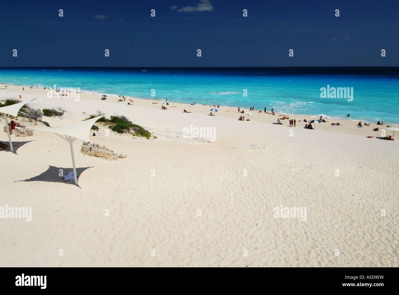 Beach south of the hotel zone Cancun Yucatan peninsular Mexico Stock ...