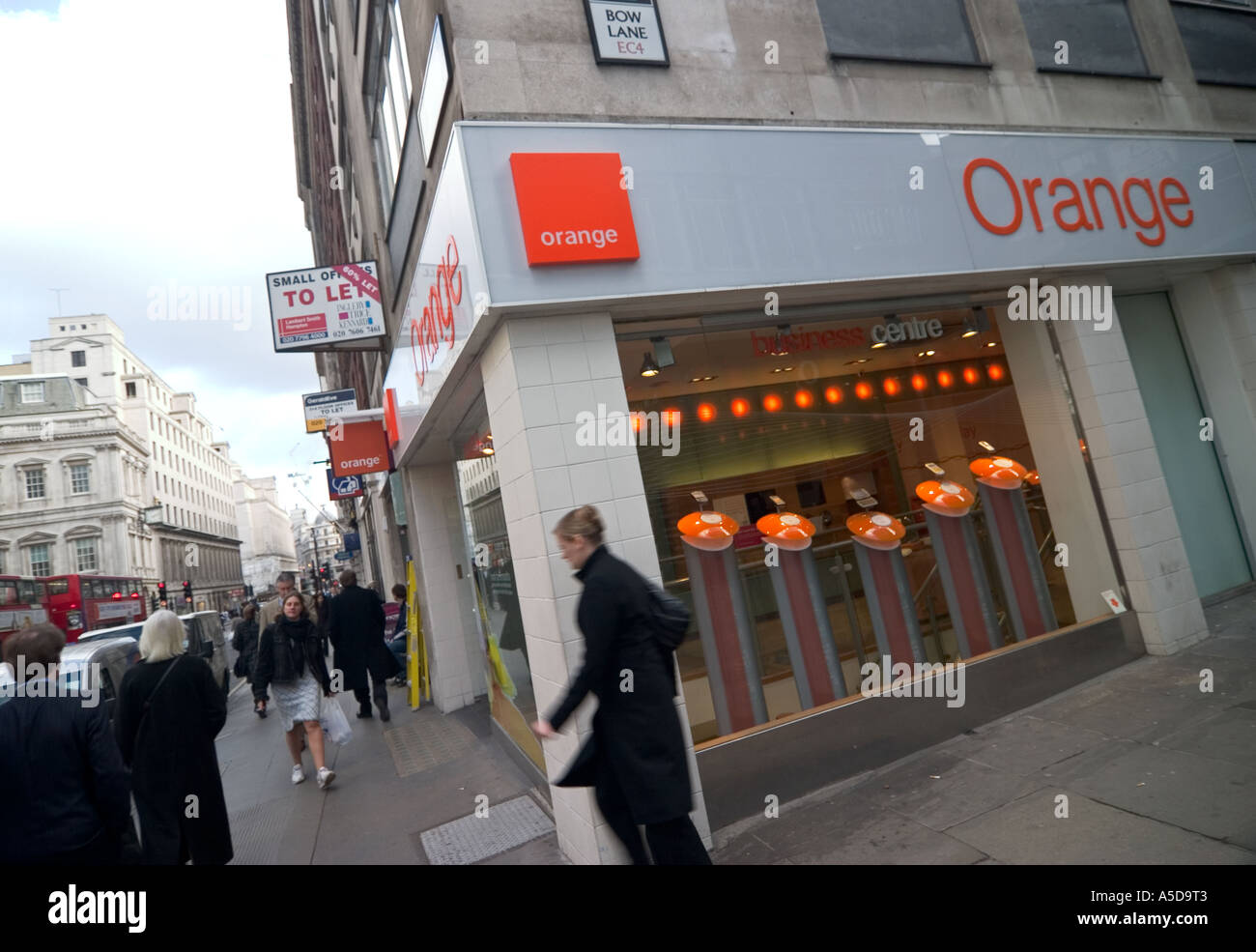 Orange mobile phone shop in the City of London Stock Photo - Alamy