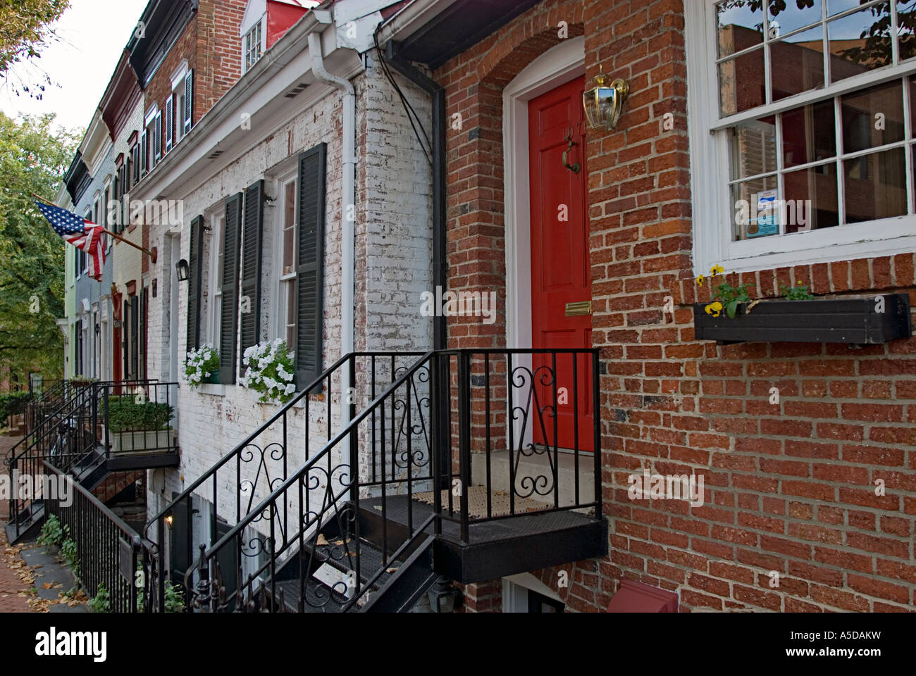 Historic residential architecture washington dc hi-res stock ...