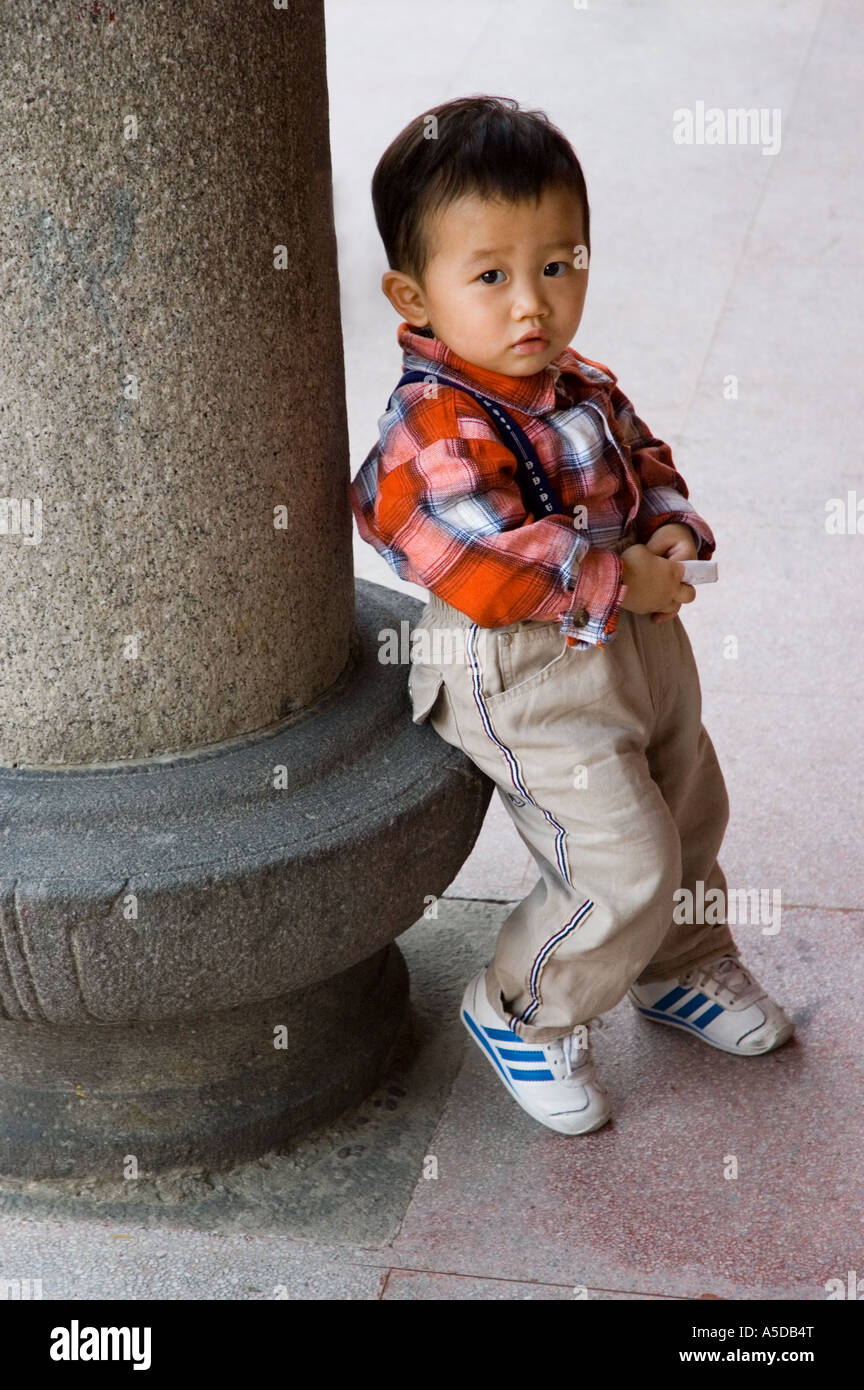 Stock photo of a young Taiwanese boy at the Confucius Temple in Taipei ...