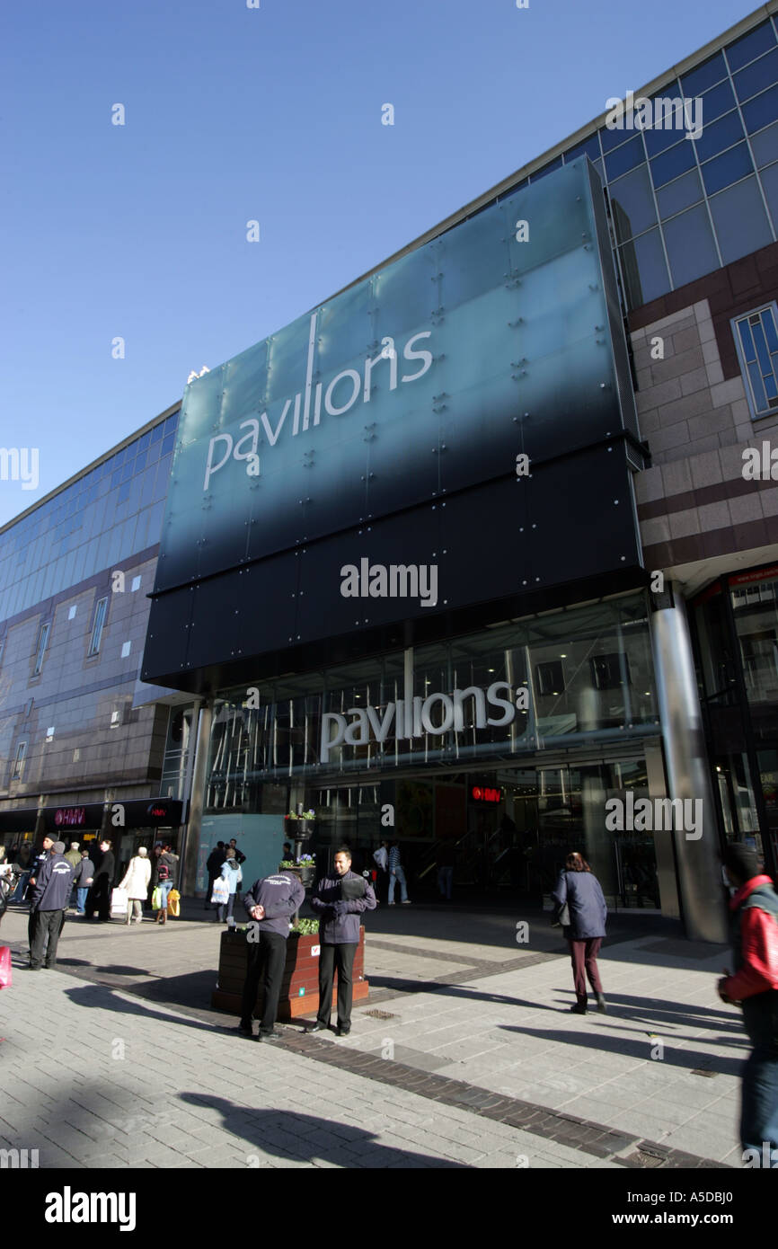 Birmingham. Exterior of the Pavilions shopping Centre, High Street ...