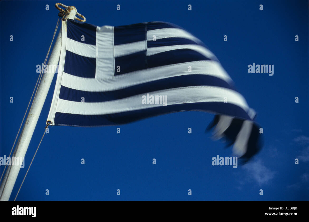 Greek national flag Stock Photo - Alamy