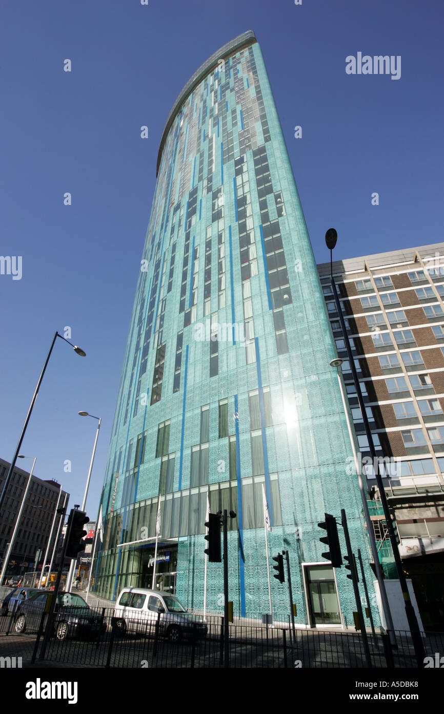 The Radisson SAS hotel, Birmingham, England, a 39 storey glass ...