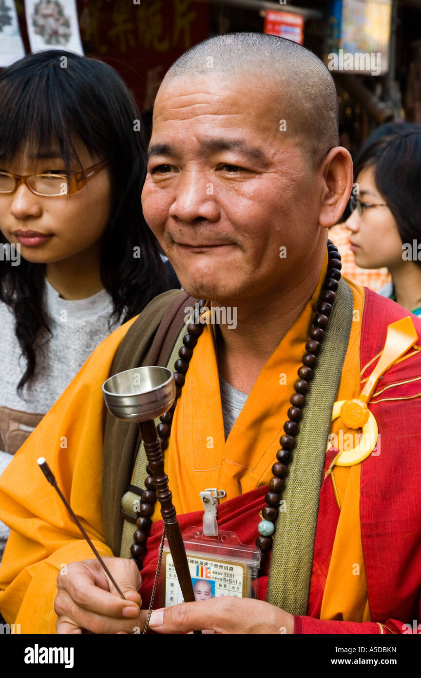 A Buddhist monk at Dihua Street Market in Taipei Taiwan Stock Photo - Alamy