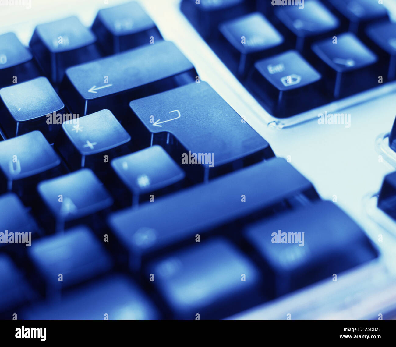 Computer keyboard, close-up, elevated view Stock Photo - Alamy