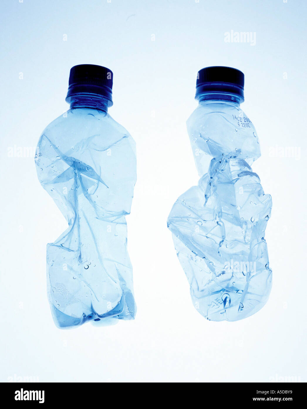 Crumpled water bottles Stock Photo - Alamy