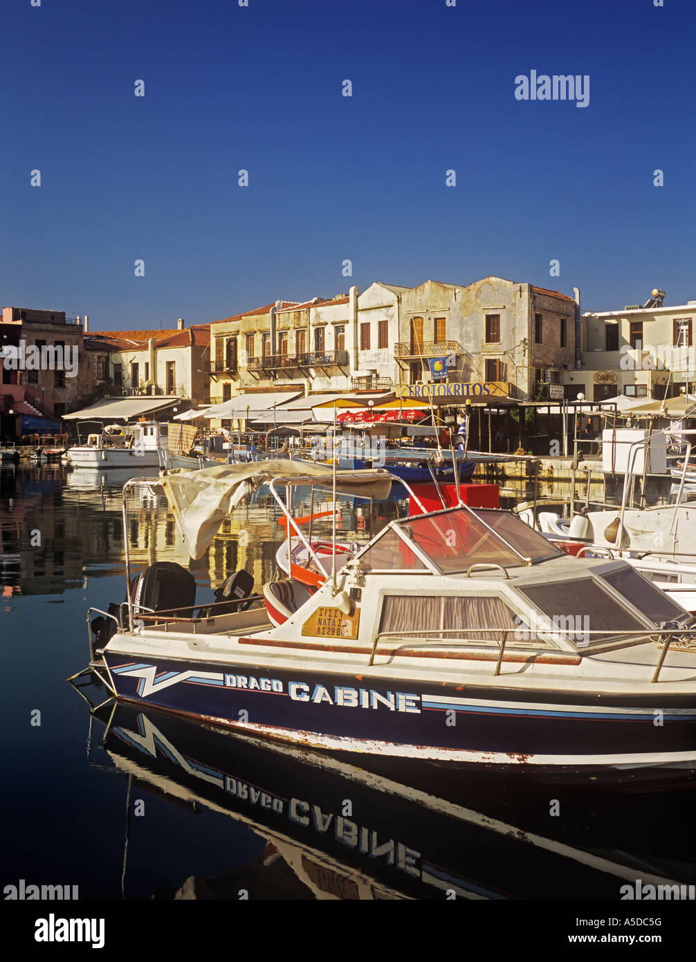 Venetian Harbour Rethymno Crete Greece Stock Photo - Alamy