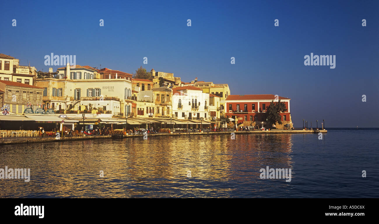 Venetian Harbour Hania Crete Stock Photo - Alamy