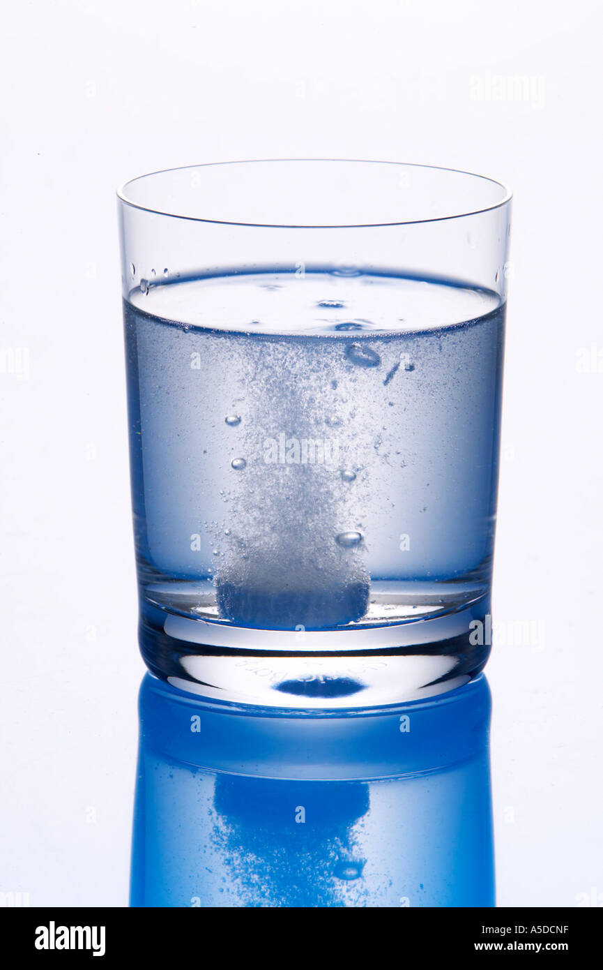 Glass water tablet dissolving in hi-res stock photography and images ...