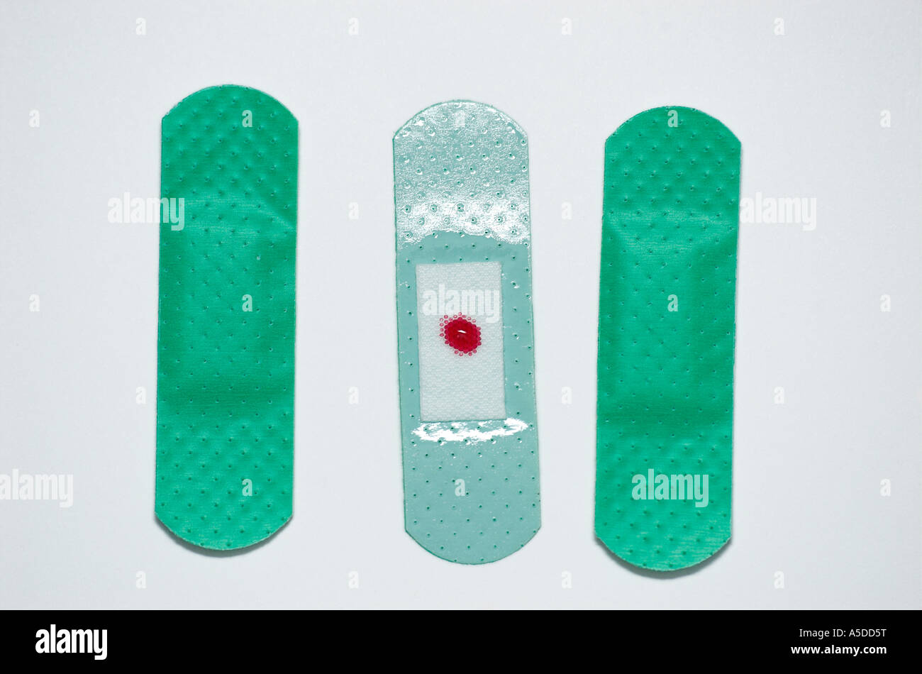 Blood drop on adhesive plaster close up Stock Photo - Alamy