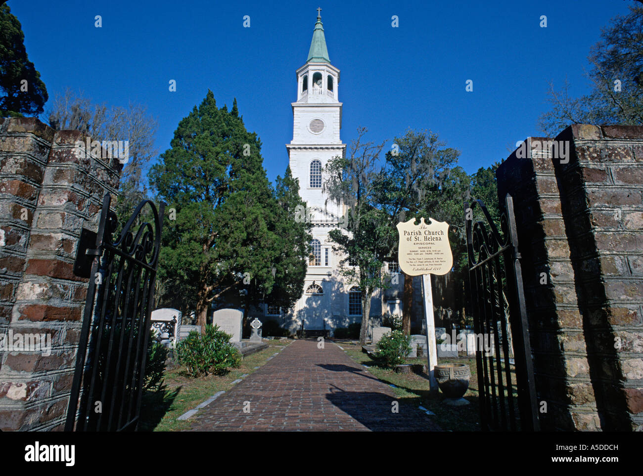 Parish Church of St Helena in Beaufort South Carolina USA Stock Photo ...