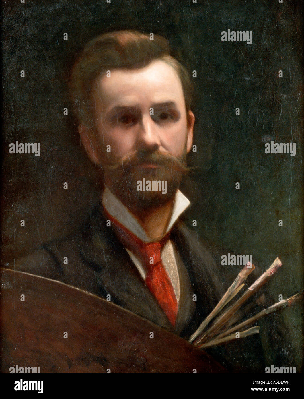 Painting Artist self portrait Stock Photo - Alamy