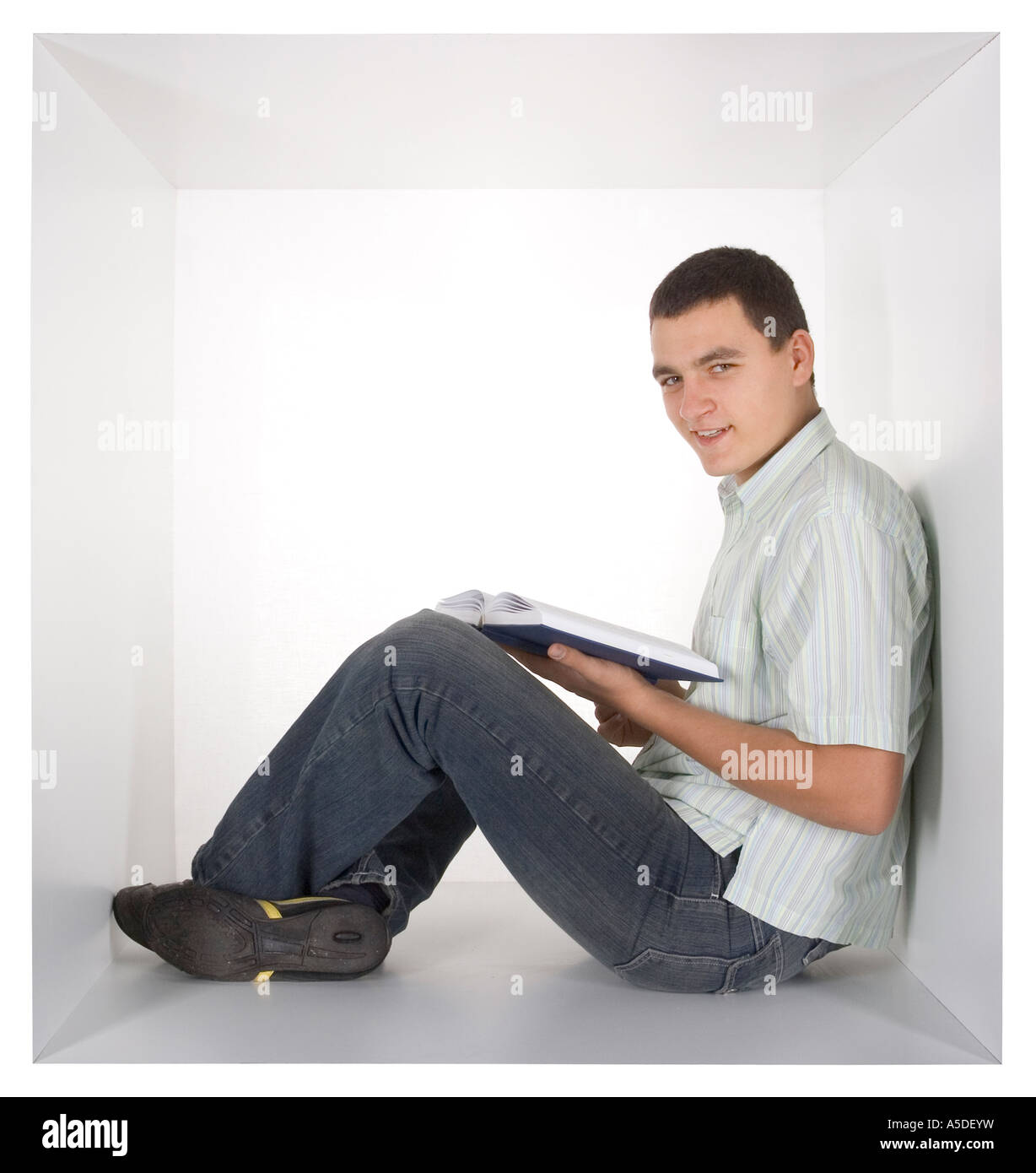 Man reading in study Cut Out Stock Images & Pictures - Alamy