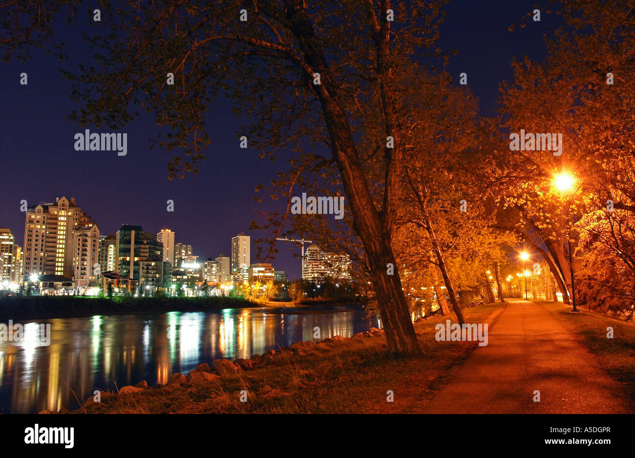 Calgary bow river pathway hi-res stock photography and images - Alamy