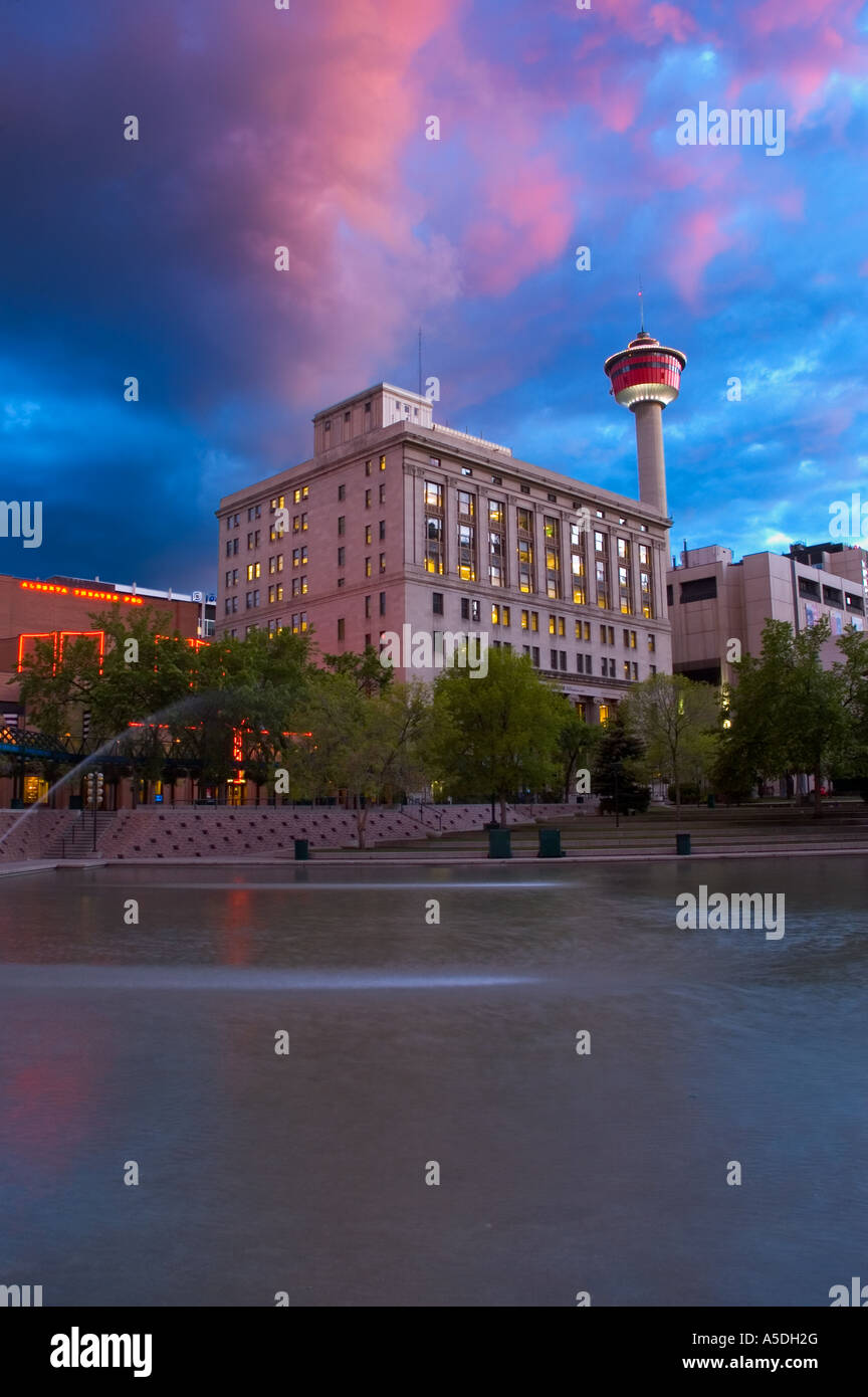 Stock photo of the Calgary Tower the Centre for Performing Arts and ...