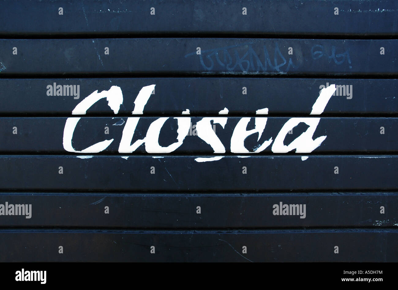 Stock photo of a worn out closed sign Stock Photo - Alamy