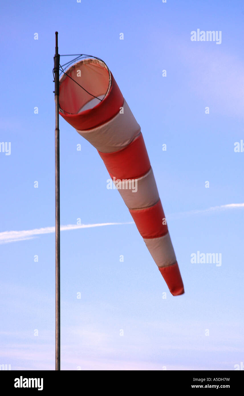 Stock photo of a wind sock used for measuring wind speed and direction ...