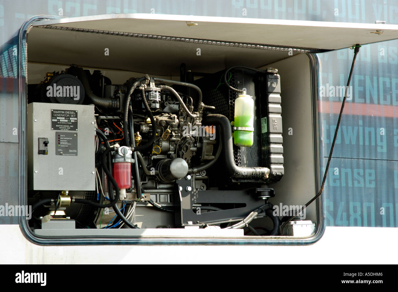 Small power generator installed on the side of RV Stock Photo - Alamy