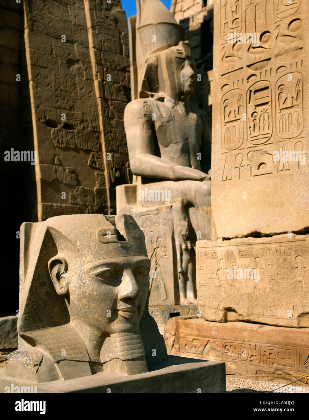 Luxor Egypt Luxor Temple First Pylon Ramses II Obilisk Stock Photo - Alamy