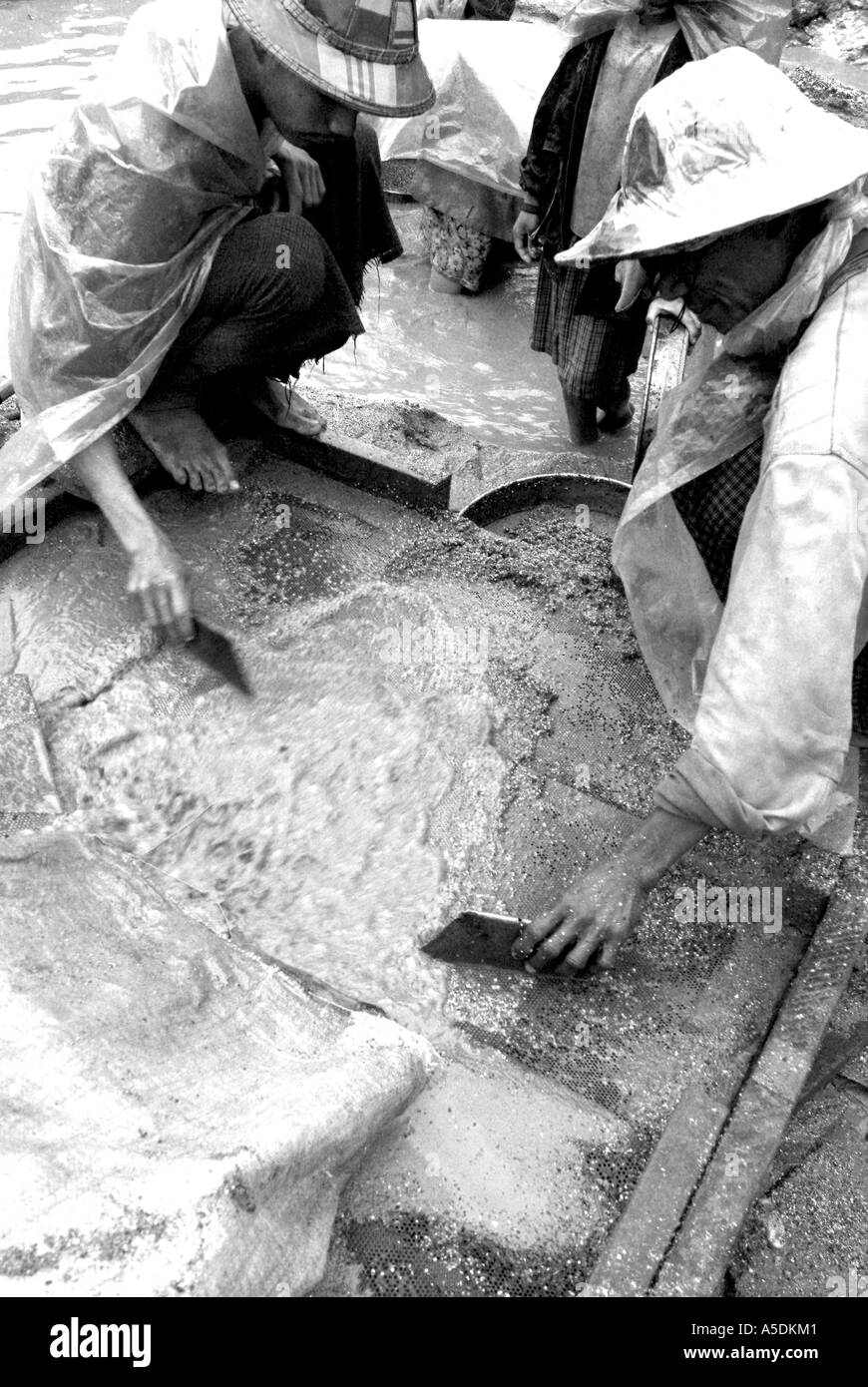 Workers near the mine Stock Photo - Alamy