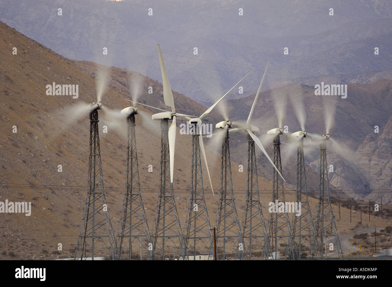 Wind Turbines California USA Stock Photo - Alamy