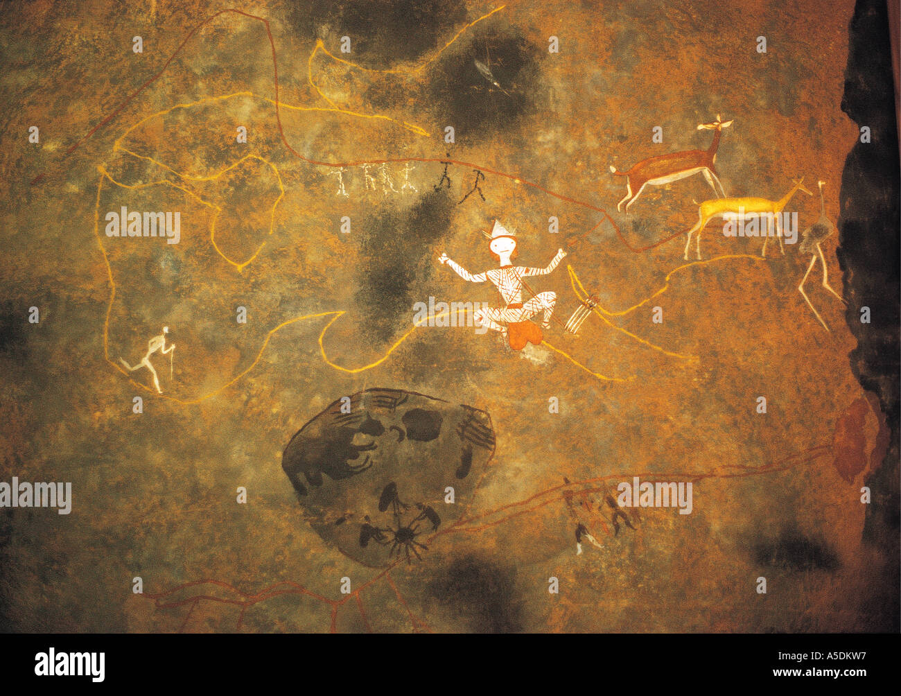 San bushmen cave rock art paintings hi-res stock photography and images ...