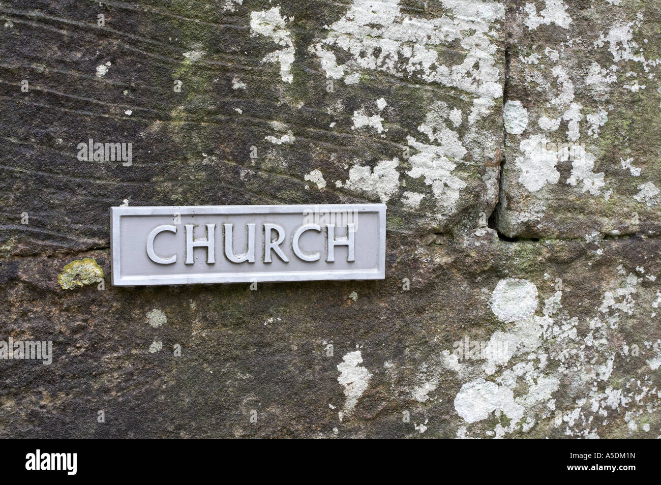 Church Wall Sign, Fountains Abbey, Yorkshire, England Stock Photo - Alamy