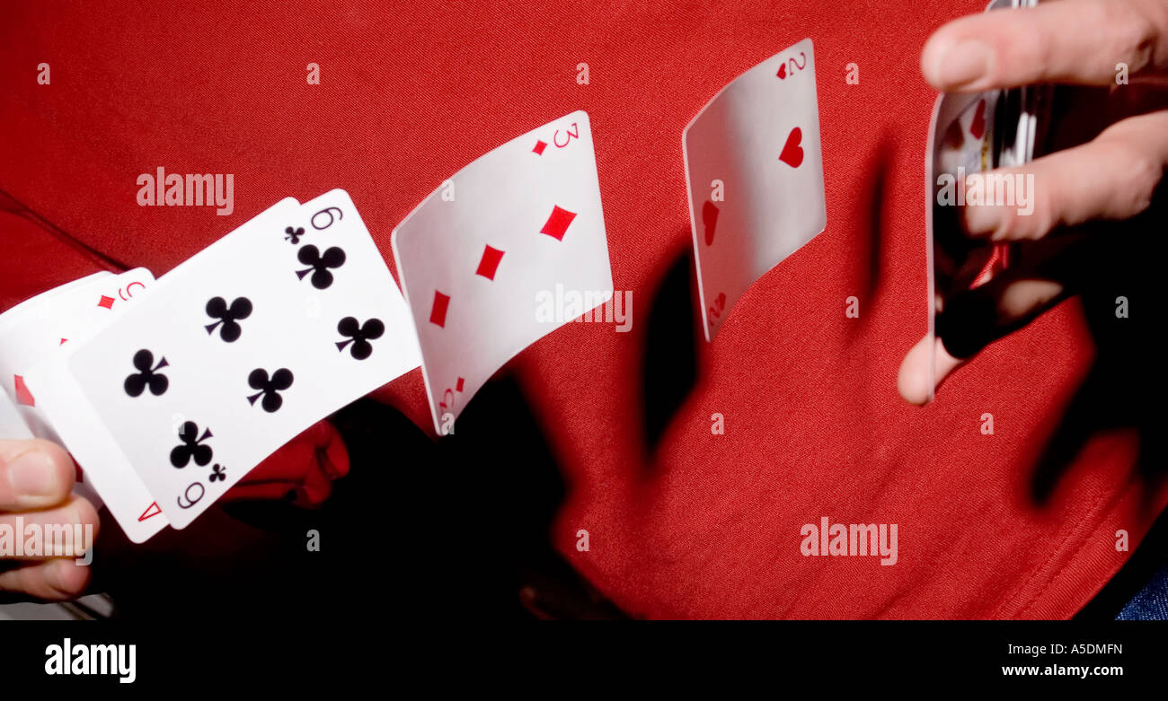 Cards sleight hand hi-res stock photography and images - Alamy