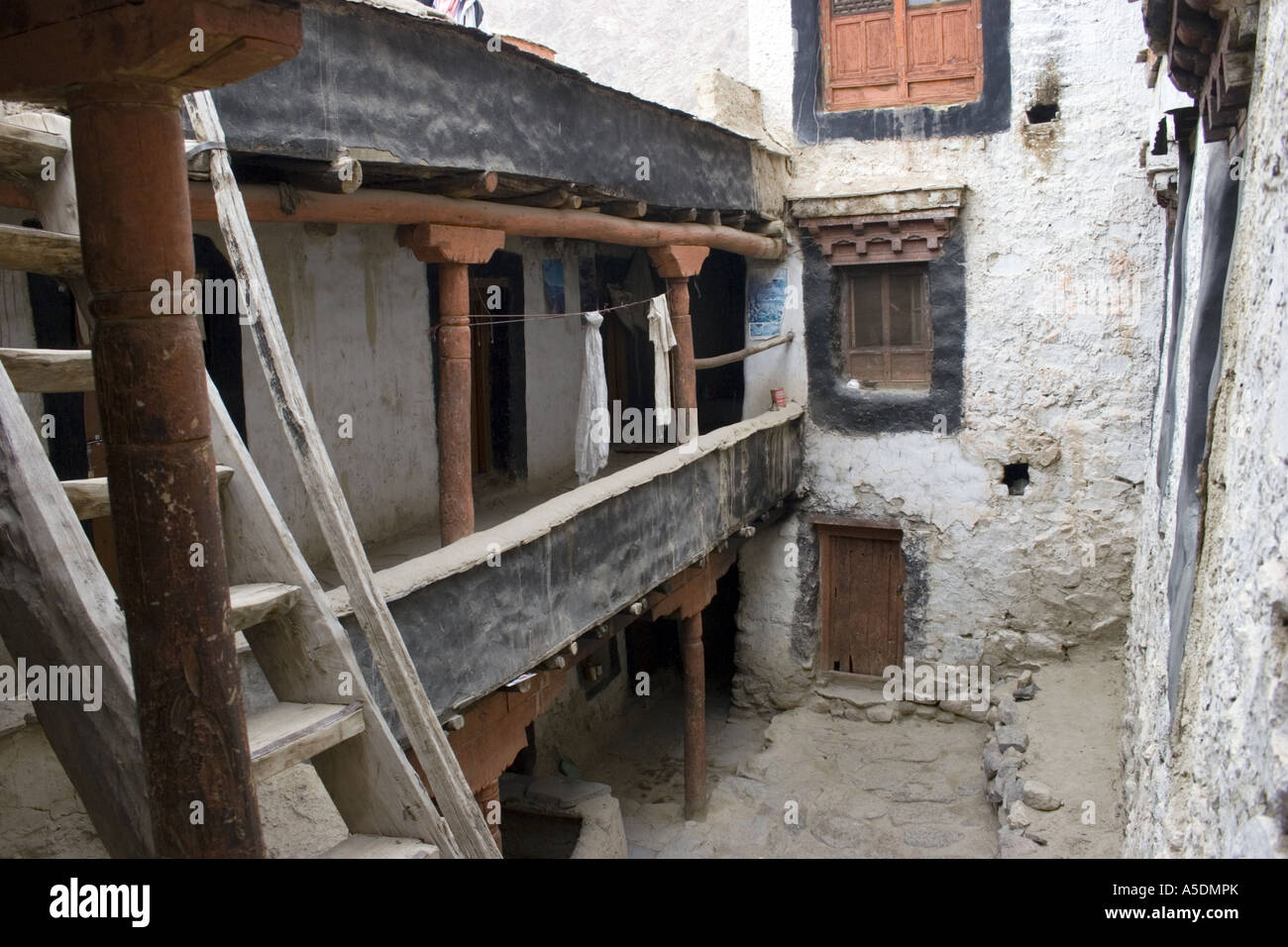 Residential quarters of the monks of a tibetan buddhistic monastery in ...
