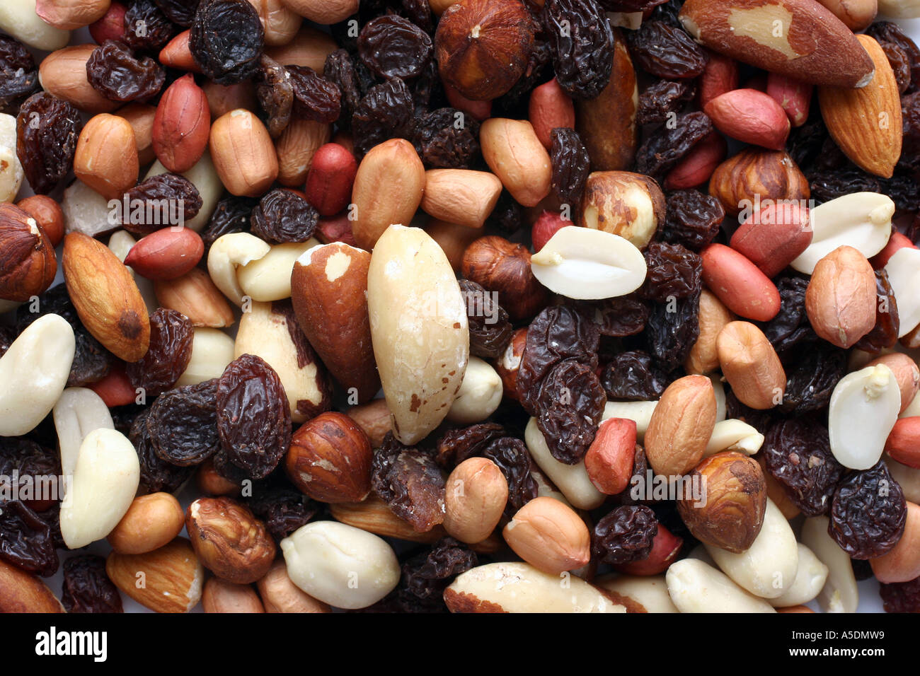 Nuts and raisins mix Stock Photo - Alamy