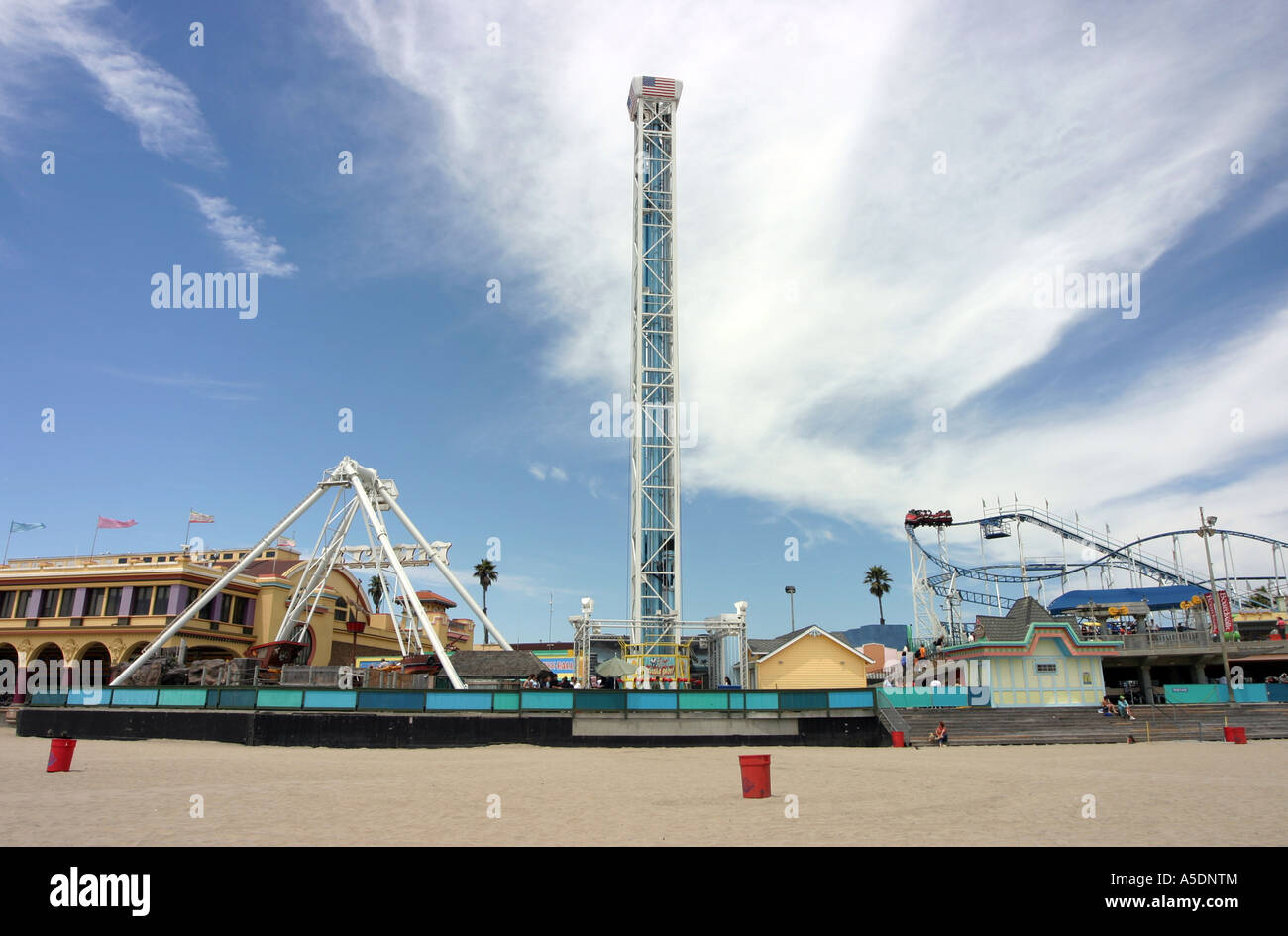 Rides at the Boardwalk, Santa Cruz, California USA Stock Photo - Alamy