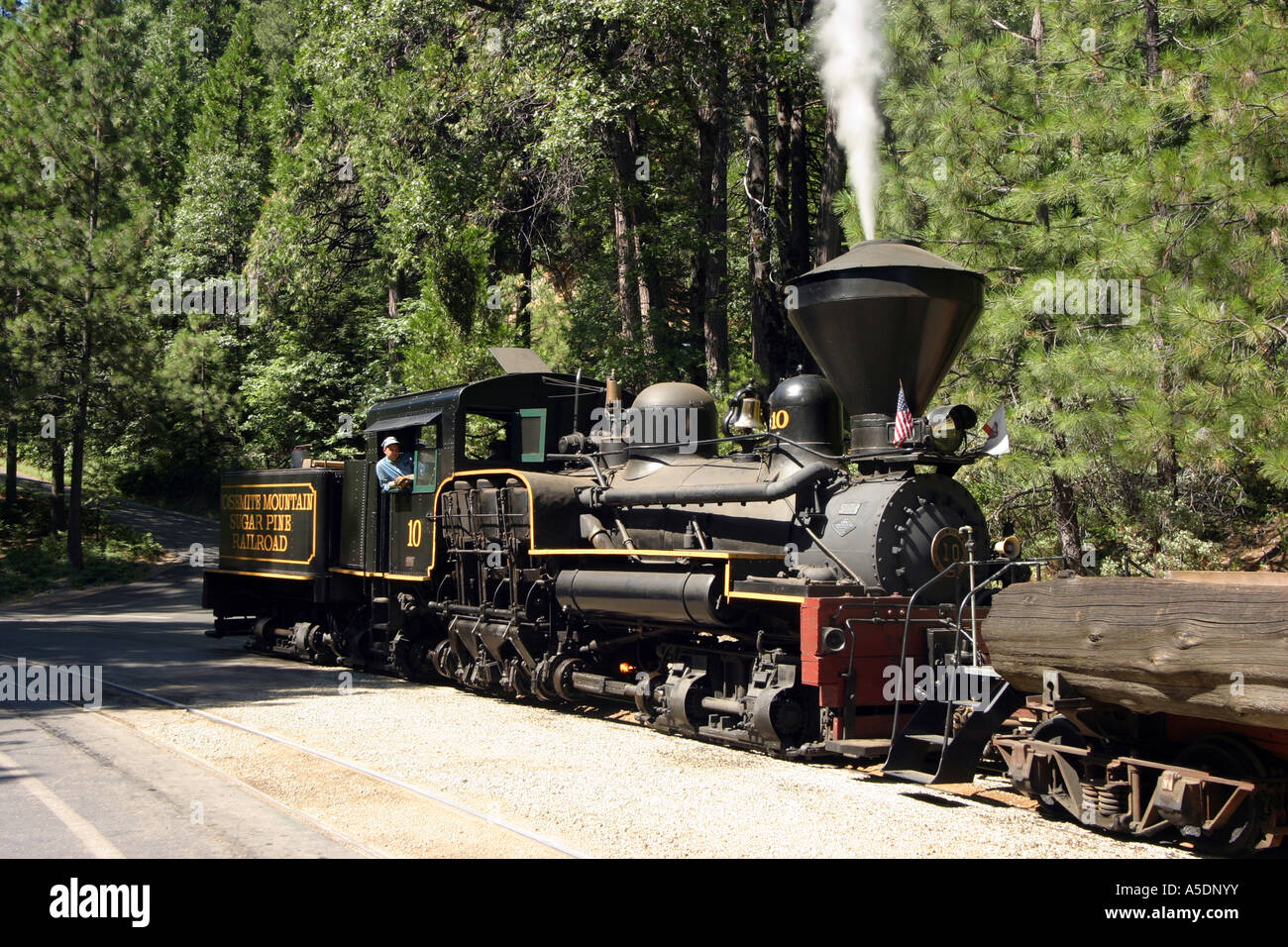 Steam Locomotive, Yosemite Mountain "Sugar Pine" Railroad, Yosemite ...