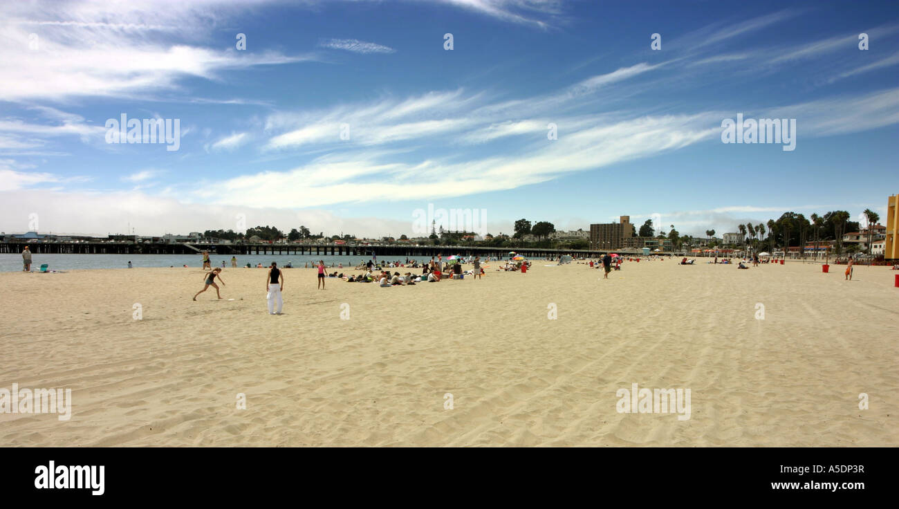 The Beach, Santa Cruz Bay, California, USA Stock Photo - Alamy