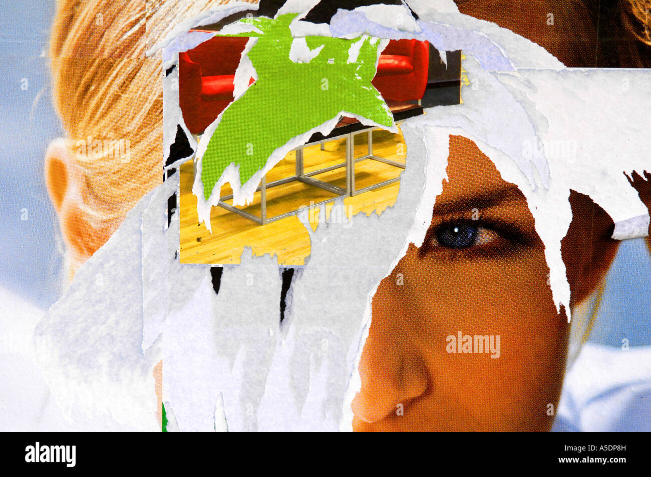 ripped torn poster billboard advertising dream tear rip destroy crime ...