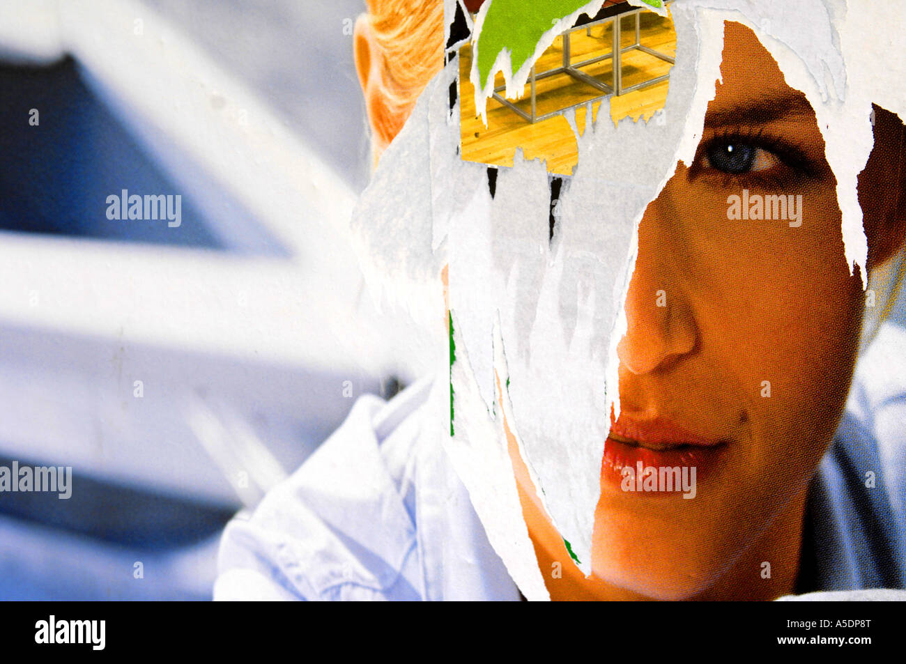 ripped torn poster billboard advertising dream tear rip destroy crime ...