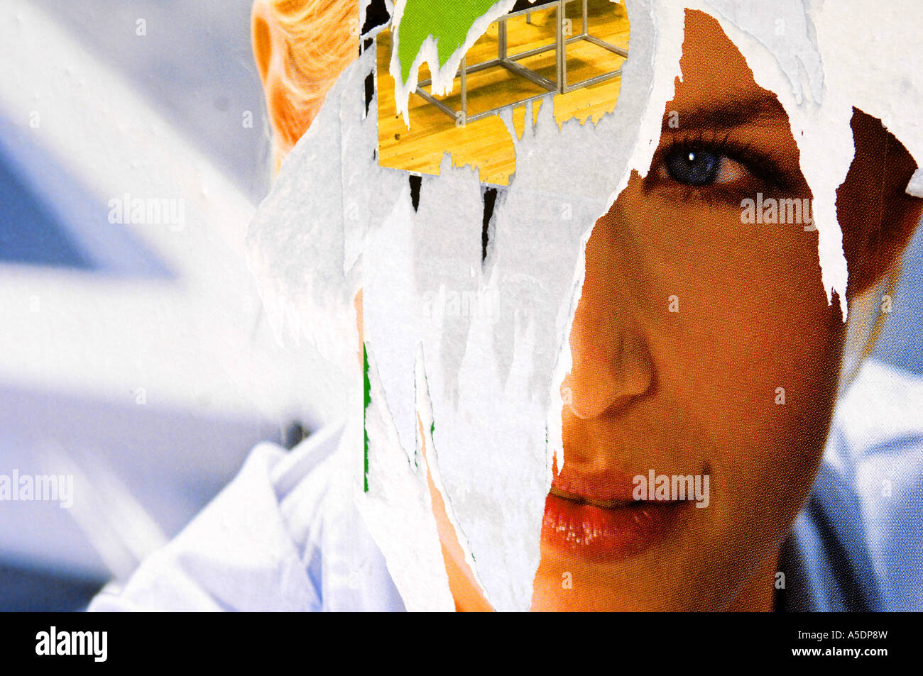 ripped torn poster billboard advertising dream tear rip destroy crime ...