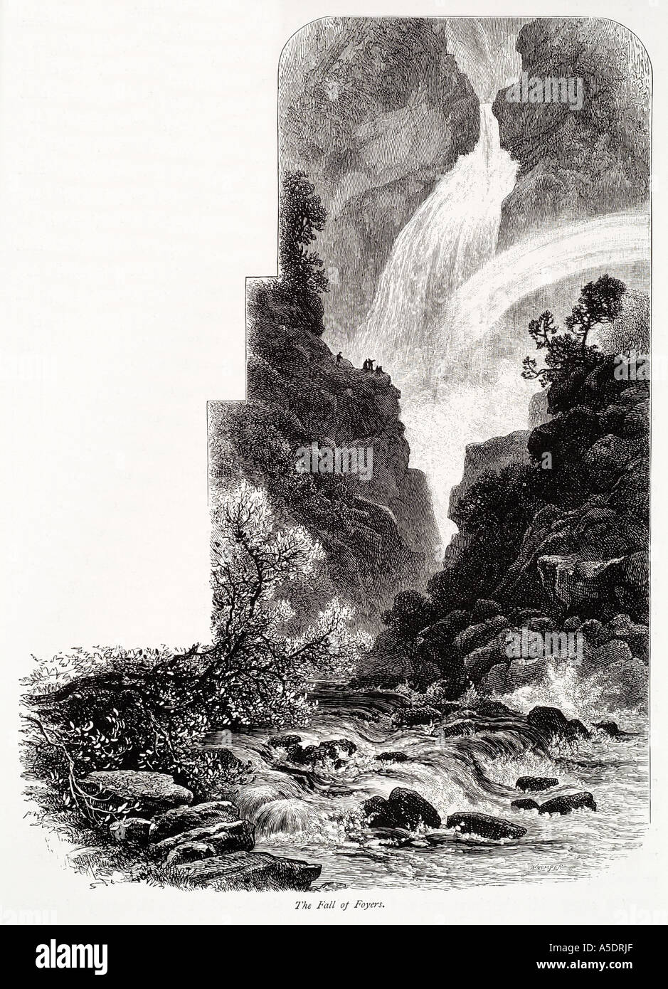 foyers waterfall loch ness Dromnadrochit Highlands water torrent ...