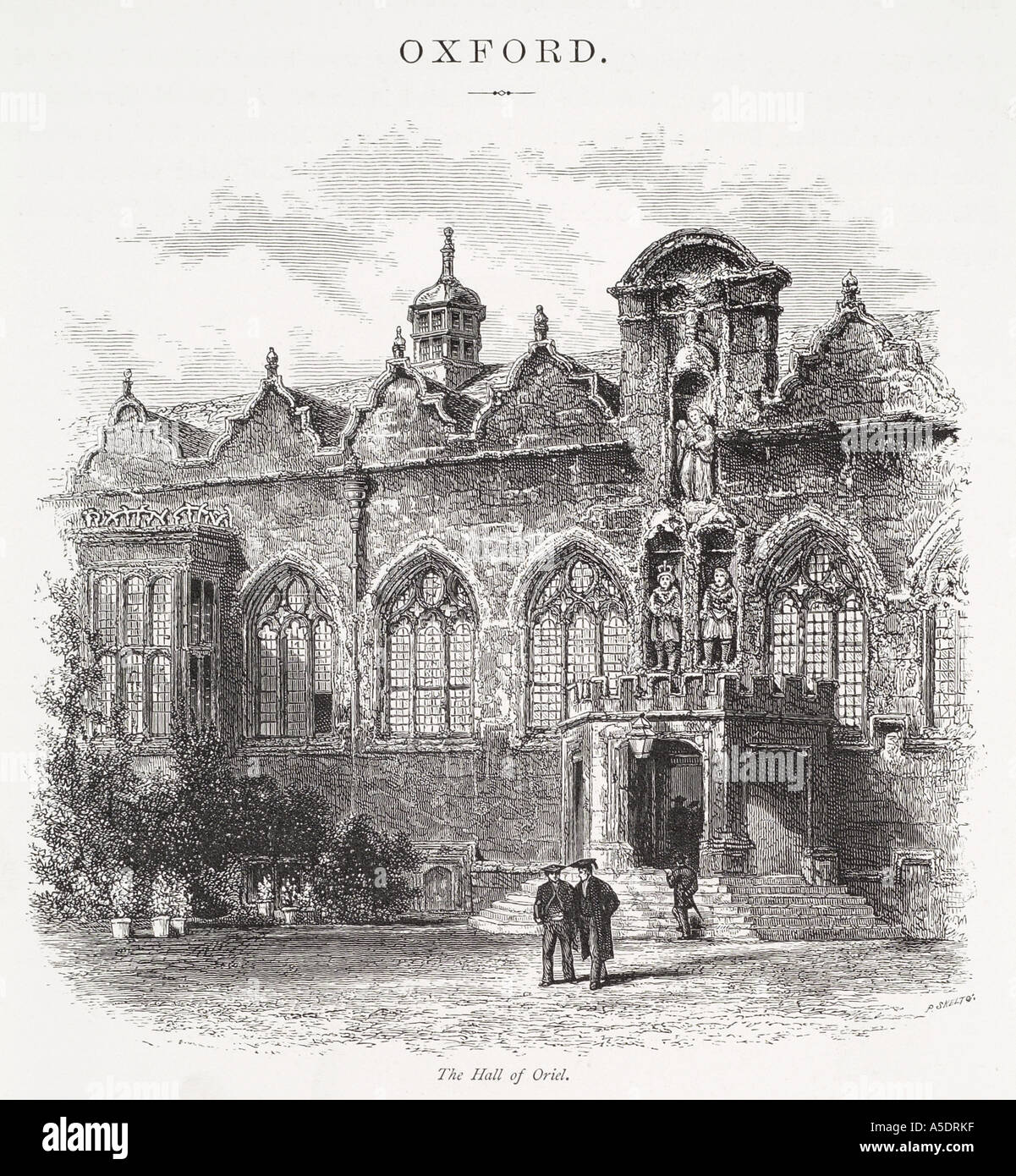 Oriel college engraving hi-res stock photography and images - Alamy