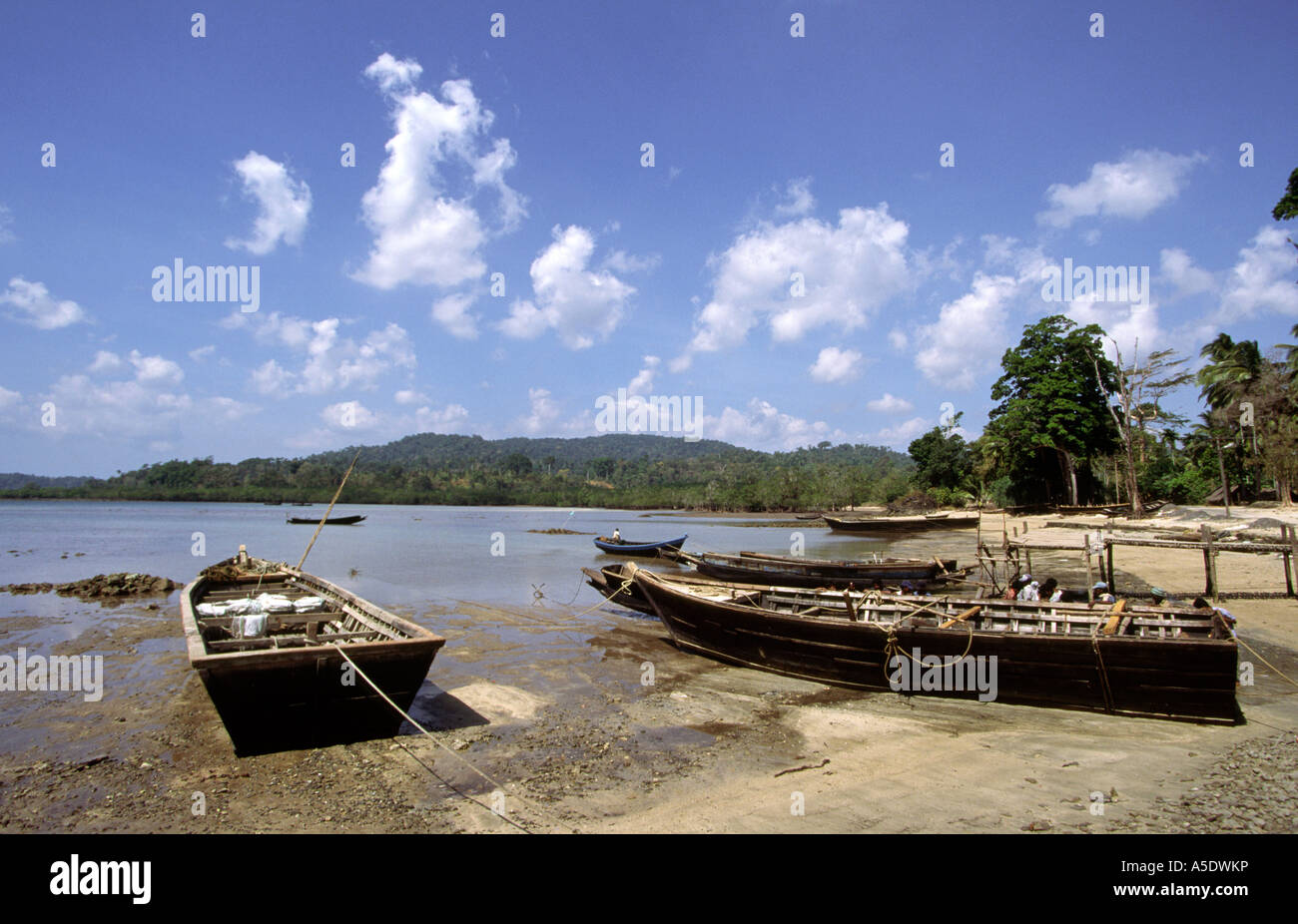 India South Andaman Island Chirya Tapu fishing boats Stock Photo - Alamy