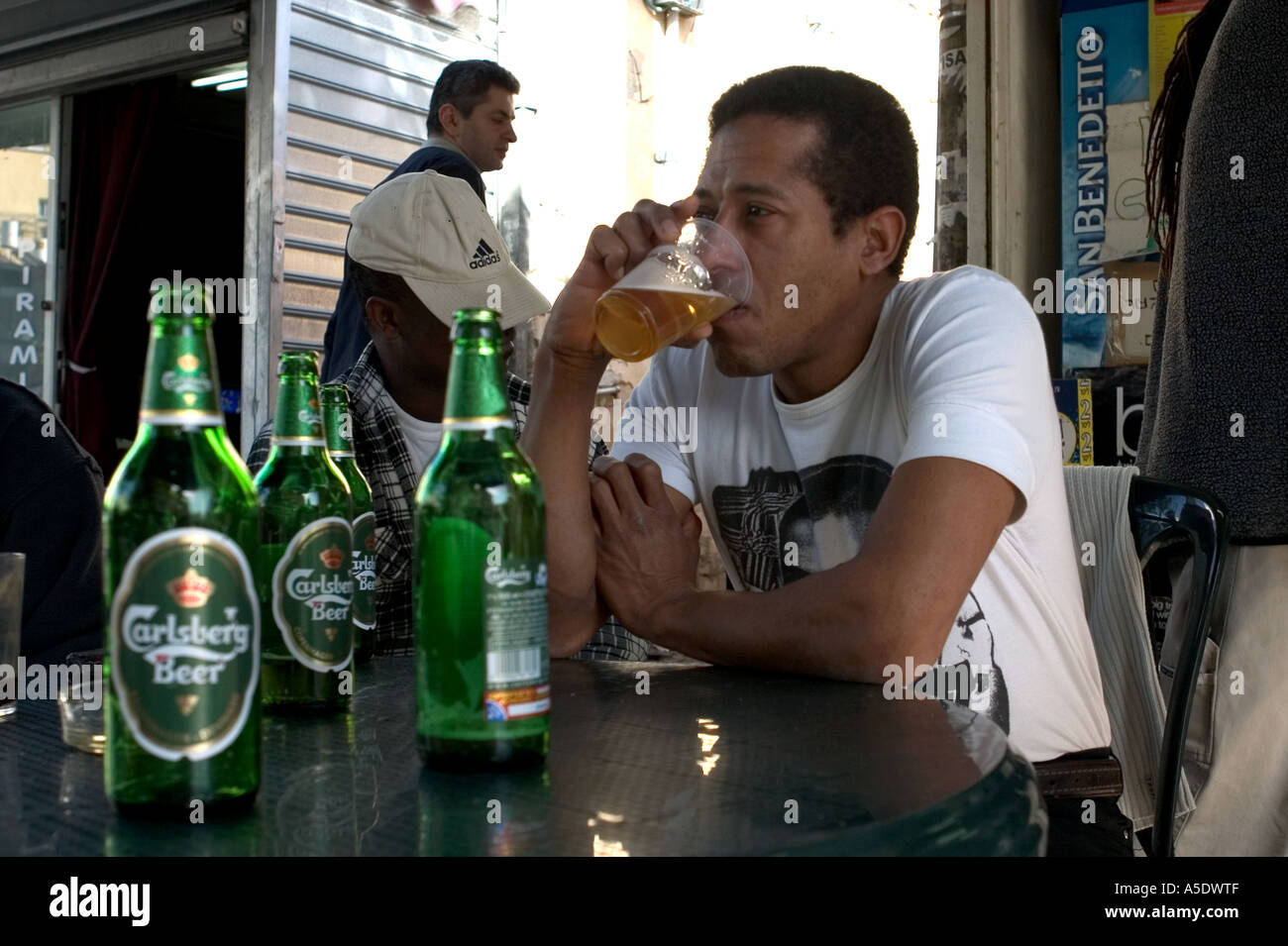 Asian Man Drinking Beer a lot of beet Stock Photo - Alamy