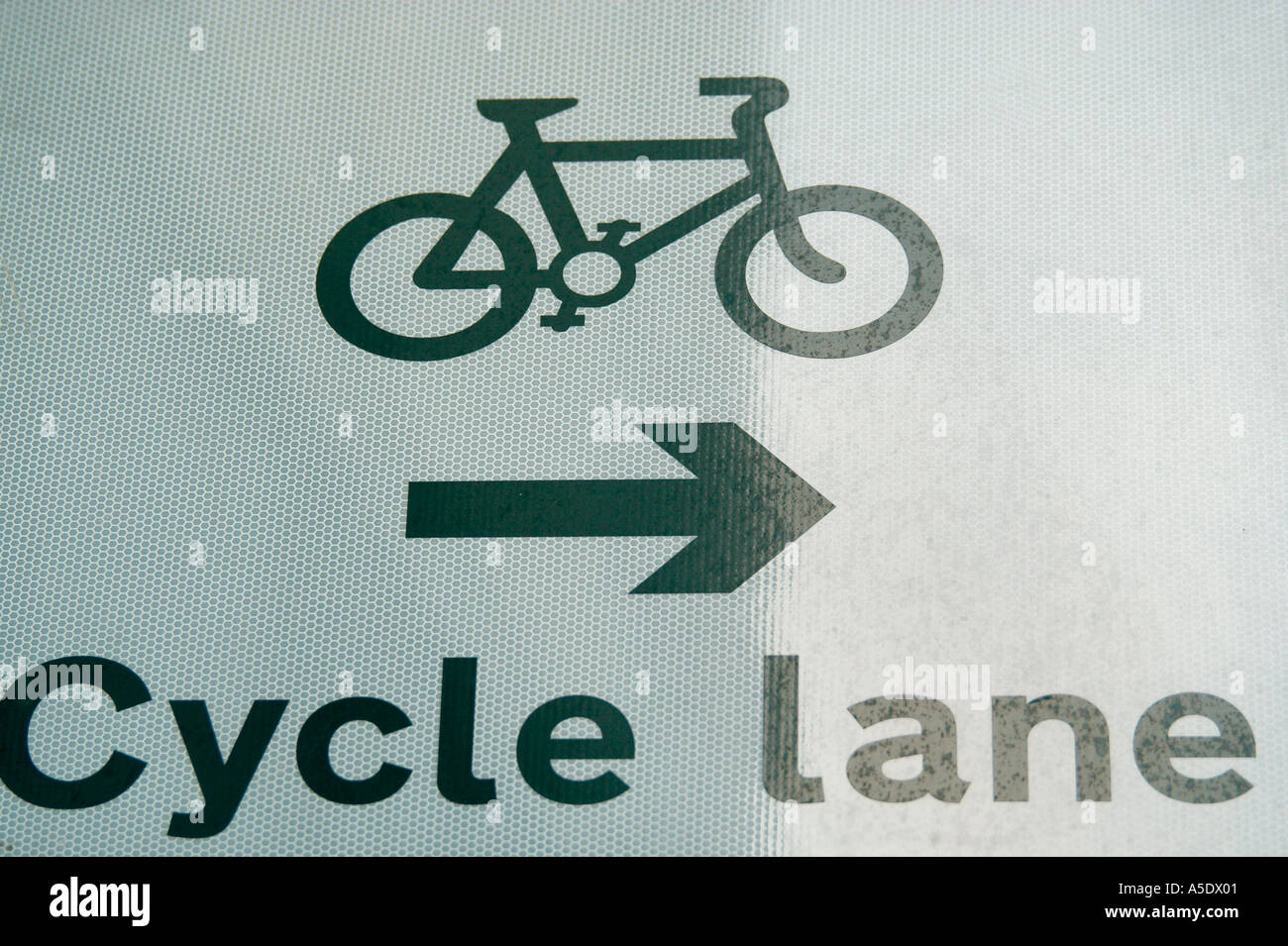 Cycle lane sign in London UK Stock Photo - Alamy