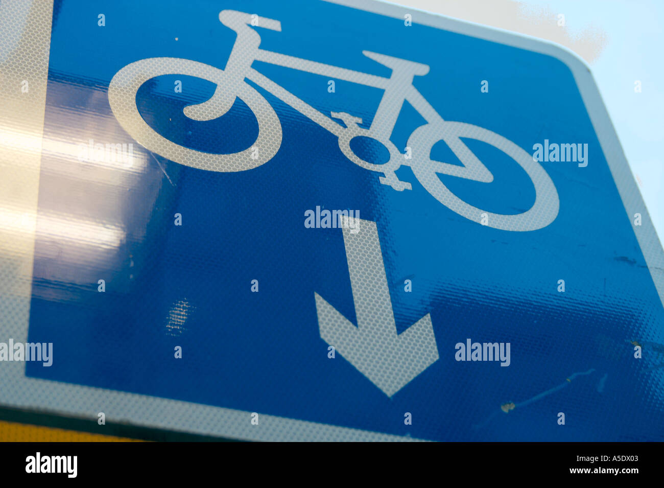 Cycle lane sign in London UK Stock Photo - Alamy