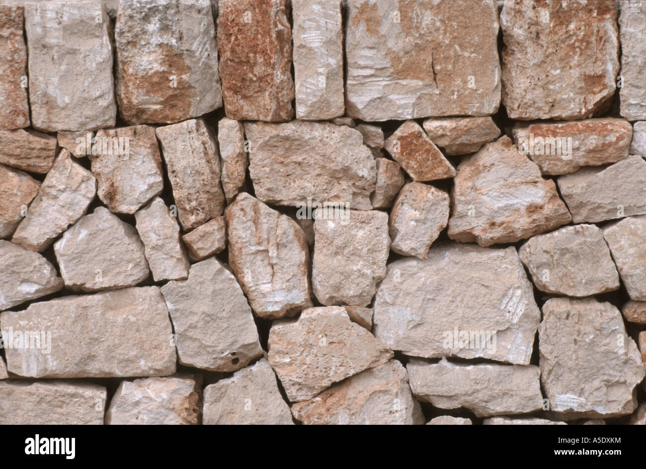 natural stone wall, Spain, Majorca Stock Photo - Alamy