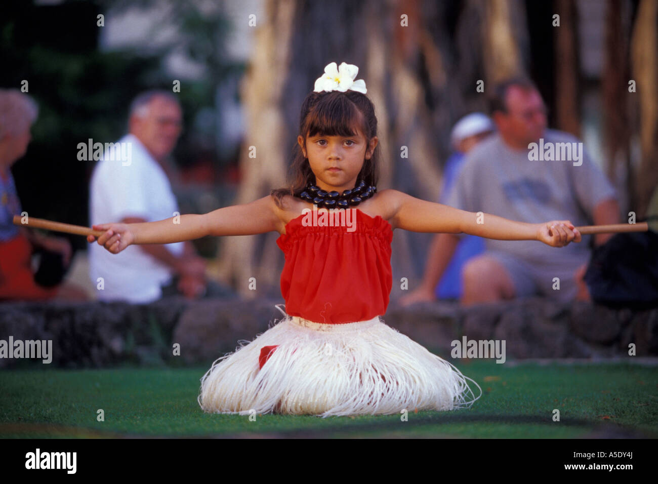 young hawaiian girl dancing, USA, Hawaii Stock Photo - Alamy
