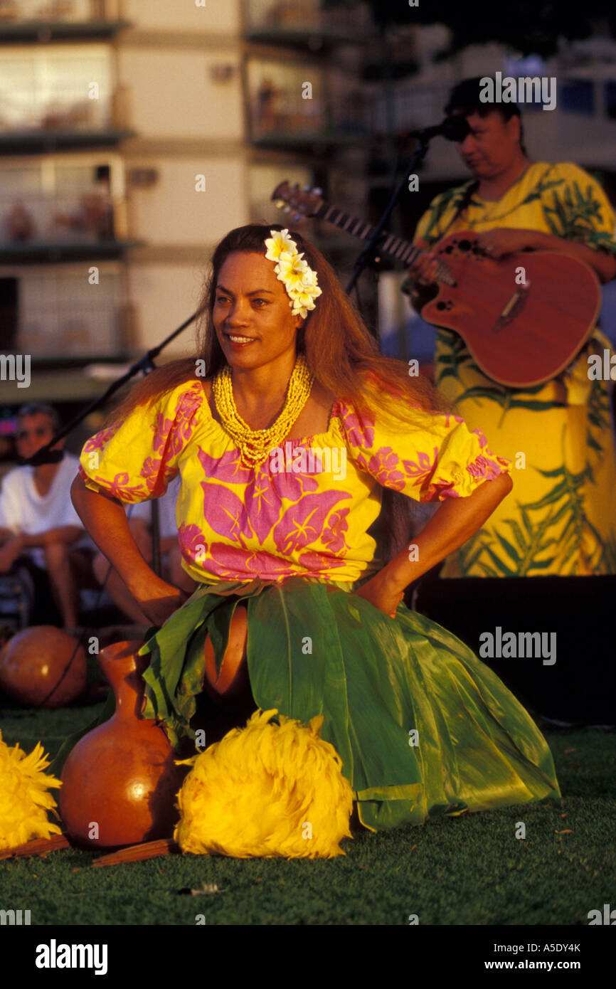 Hawaiian female folklore dancer hi-res stock photography and images - Alamy