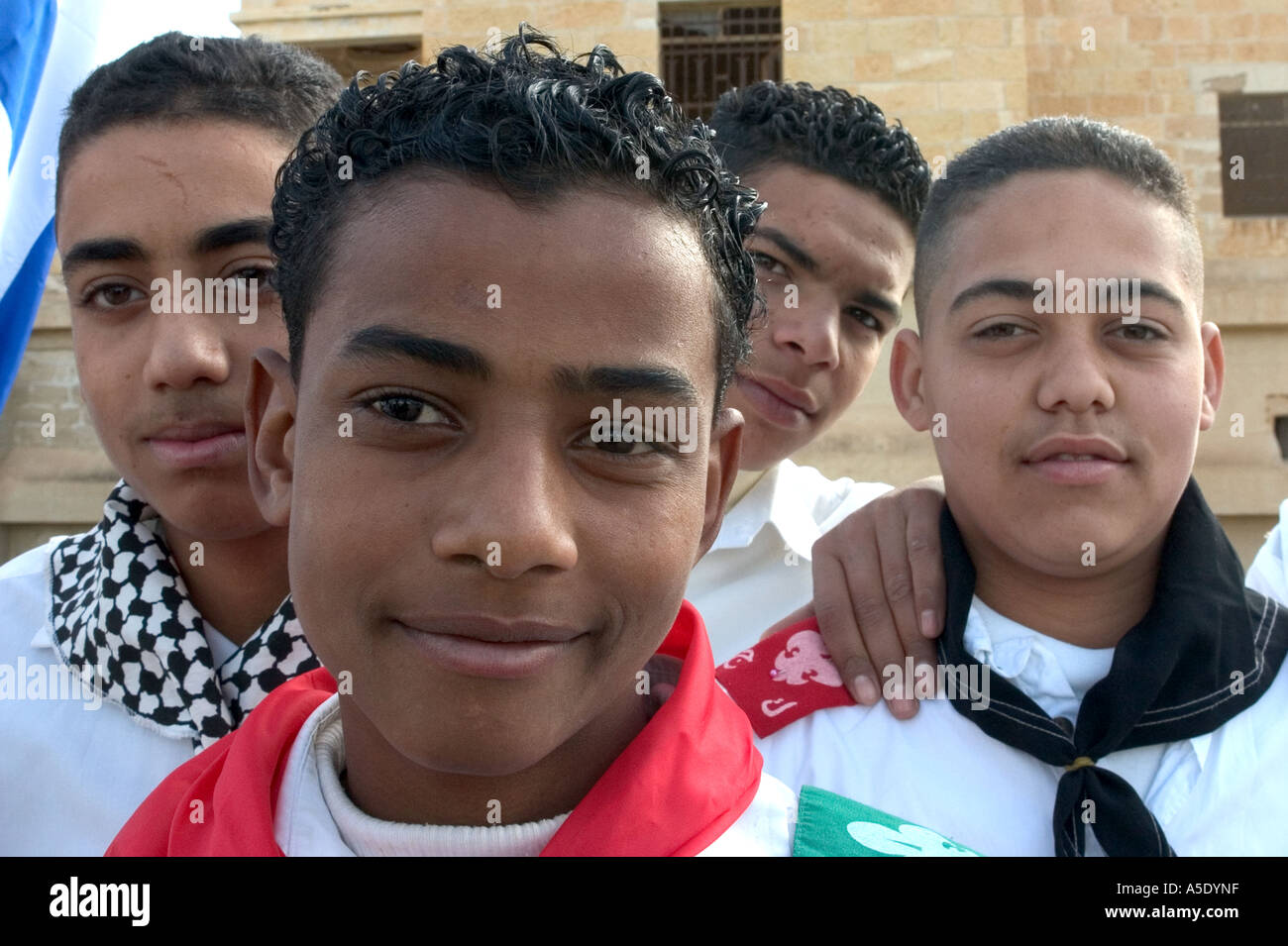 Palestinian boys in a parade Stock Photo - Alamy