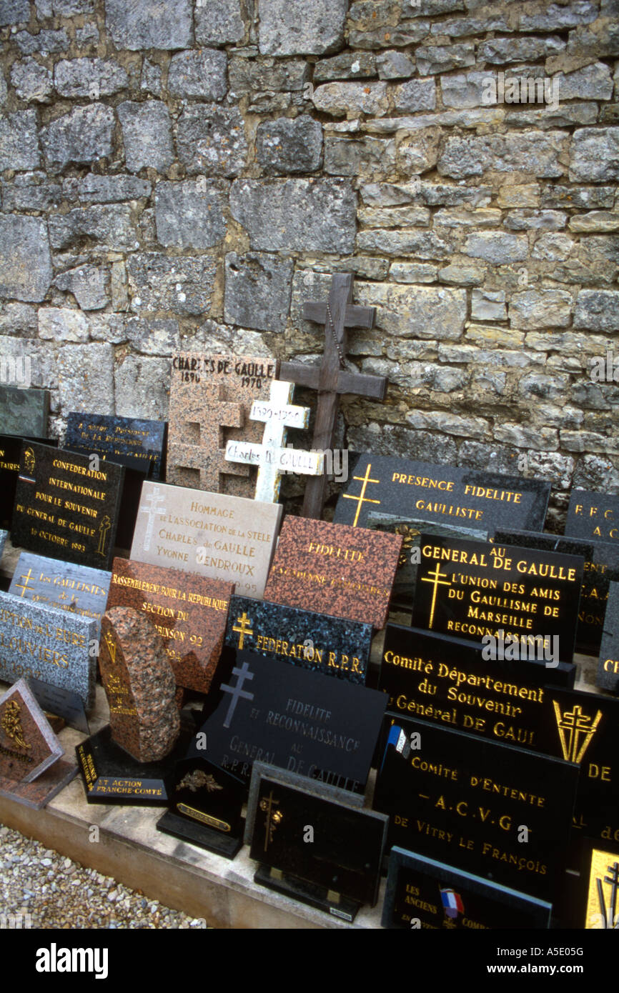 Burial place of Gen. Charles de Gaulle at Colombey les deux Eglises, France Stock Photo - Alamy