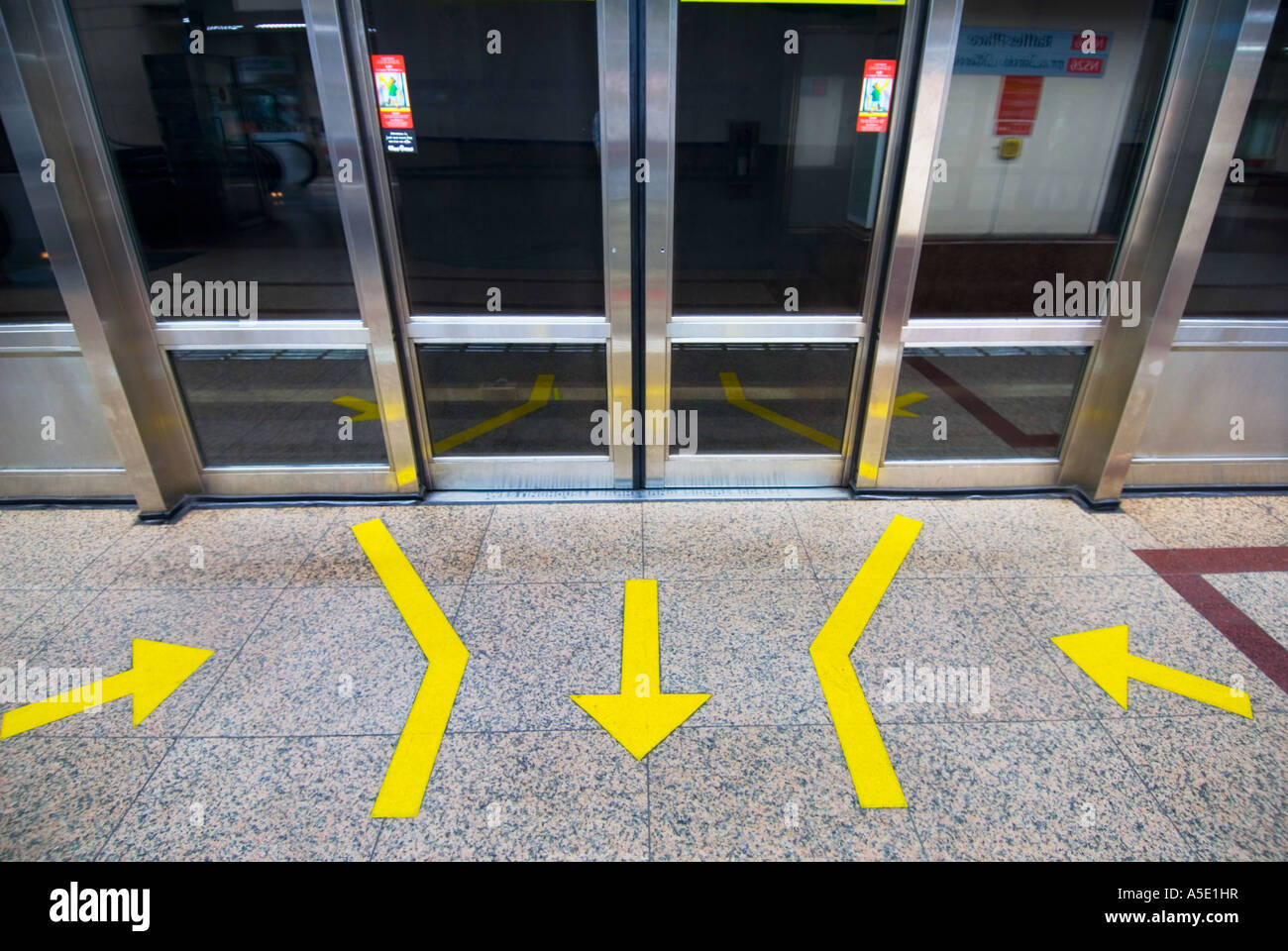 Place MRT station stand help for standing in line concrete structures ...